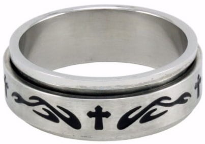 Ring-Cross/Flames-Spin-Style 334-Size 6 - Walmart.com