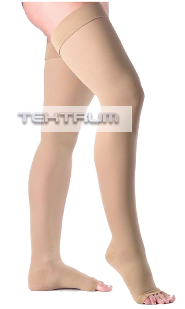 Tektrum - A Pair of Thigh High Firm Graduated Compression Medical ...