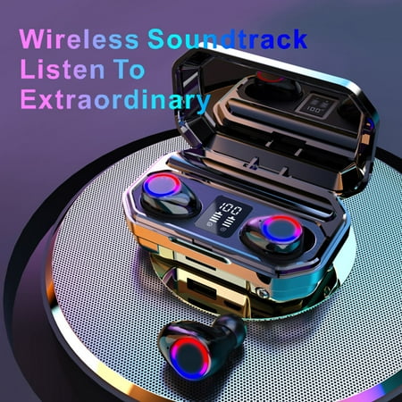 M12 True Wireless Earbuds BT 5.0 Headphones with Touch Control TWS ...