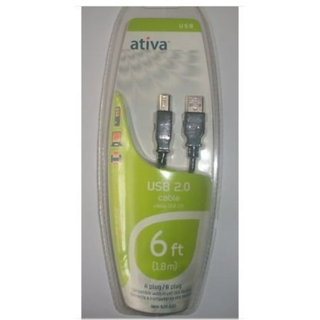Ativa USB Device Cable, USB-A To USB Mini-B 4-Pin, 6 | Walmart Canada