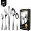 Mirdinner 20 Pcs Silverware Set, Stainless Steel Flatware Cutlery Set ...