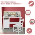 REDCAMP Wooden Study Desk for Children with Chair, White - Walmart.com
