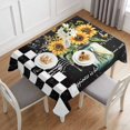 Bee Sunflower Plant Vase Table Cloth 52x70in, Waterproof Rectangle ...