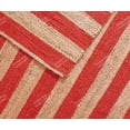 Chouhan Rugs Natural Jute Red Striped Rug Bohemian Rug Decor Rug ...