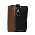 Leatherboss Genuine Leather Key Case Car Key Holder Trifold Wallet (Tan ...