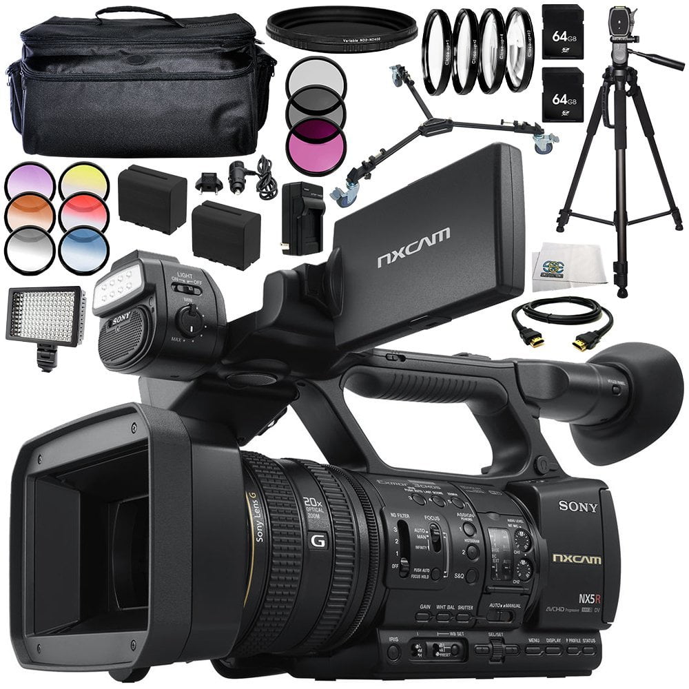 Sony HXR-NX5R NXCAM Professional Camcorder 16PC Accessory Bundle ...