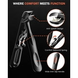 BEZOX Angled Toenail Clippers for Thick Toenails – Long Handle Toe Nail ...