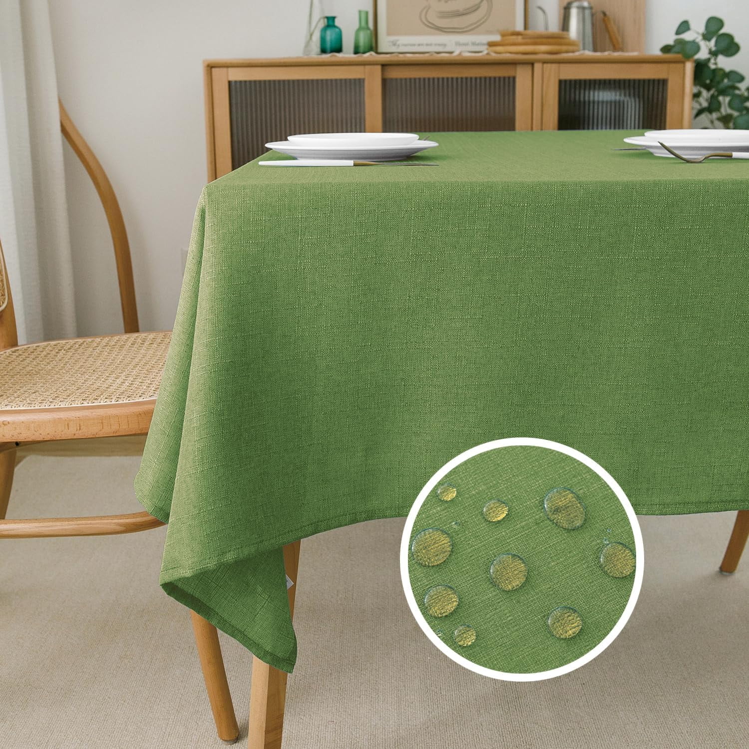 Click here for Unbranded Nlmuvw Olive Green Linen Table Cloth  Re... prices