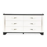 Tuxedo 6-Drawer Dresser with Side Cabinets - Piano Keyboard - Walmart.com