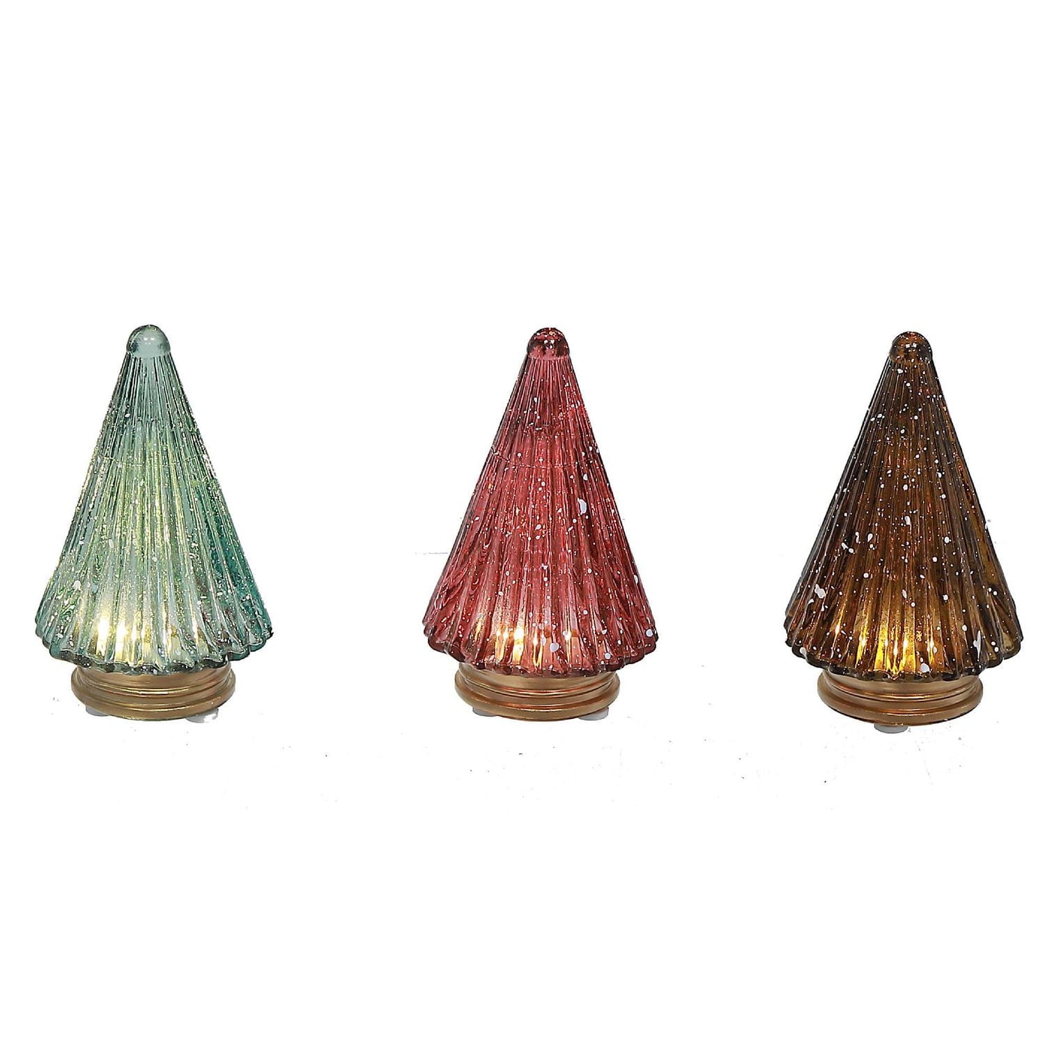 Click here for Ih Casadécor Led Glass Cone Tree Decor 3.62 - Set... prices