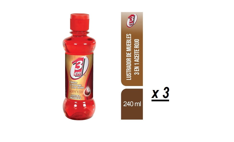 Paquete de 3 Aceites Rojo 3 en 1 de 240 ml 3 en 1 Aceite rojo 240 ml ...
