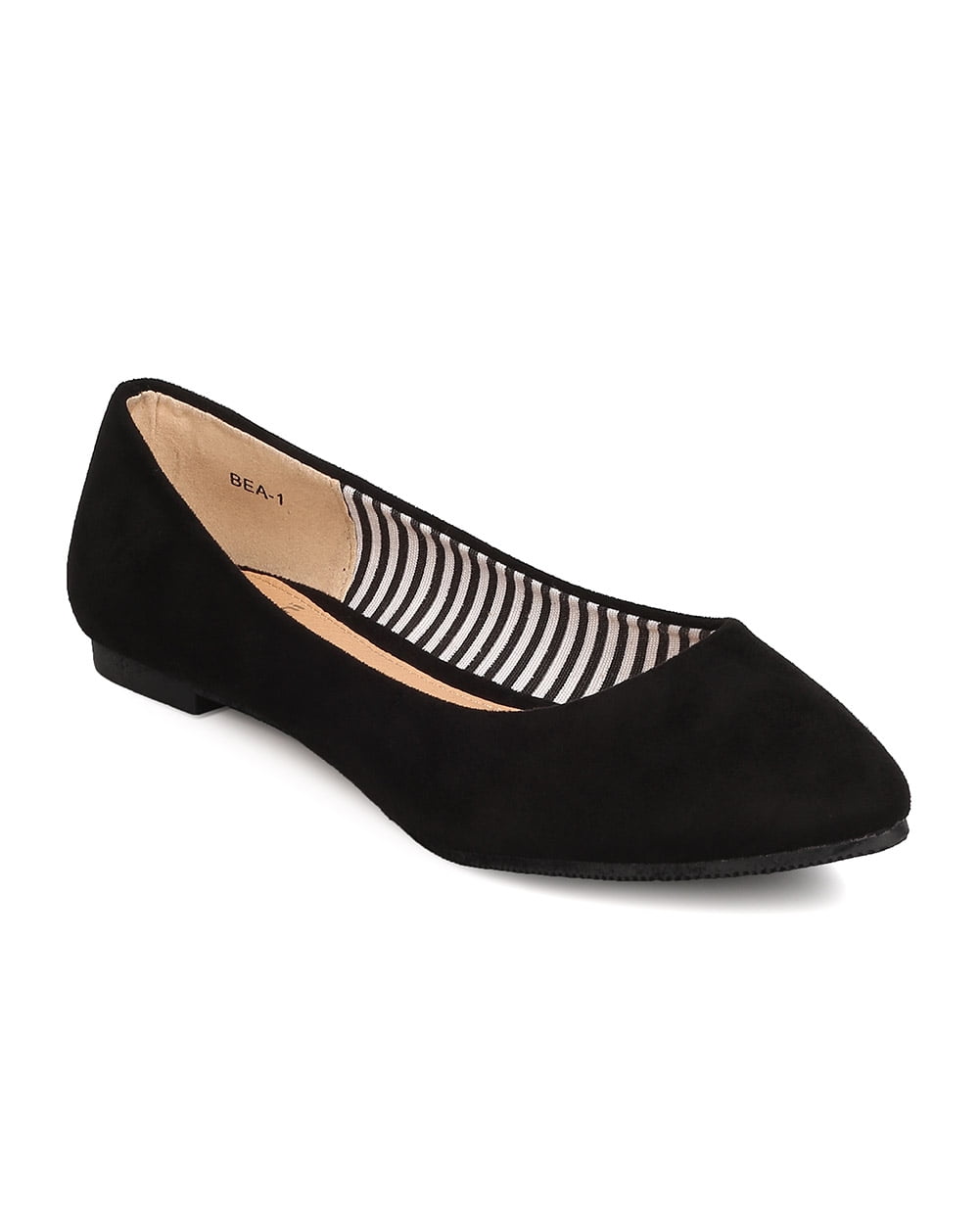 New Women Betani Bea-1 Faux Suede Pointy Toe Ballerina Flat - Walmart.com