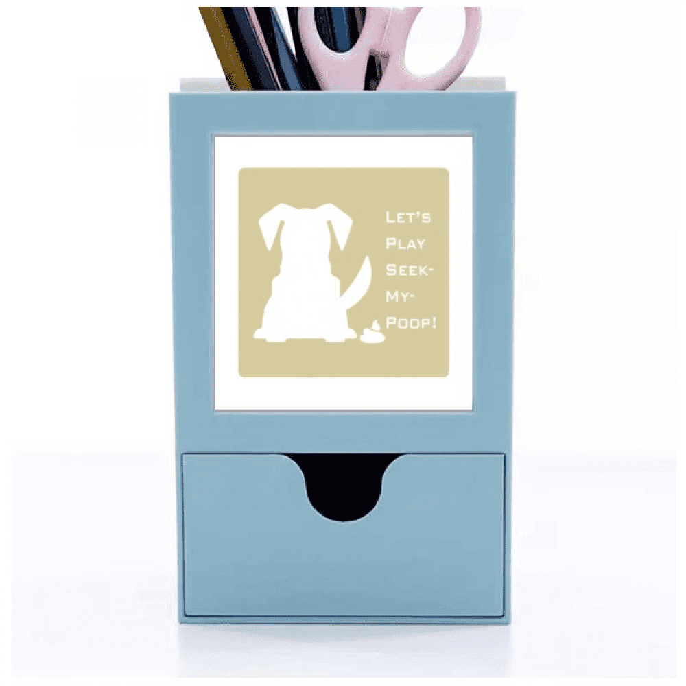 playful en retriever plays poop Desk Supplies Organizer Pen Holder Card ...
