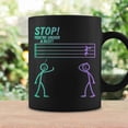 Stop You Are Under A Rest Band Teacher Joke Sheet Music Pun Coffee Mugs ...