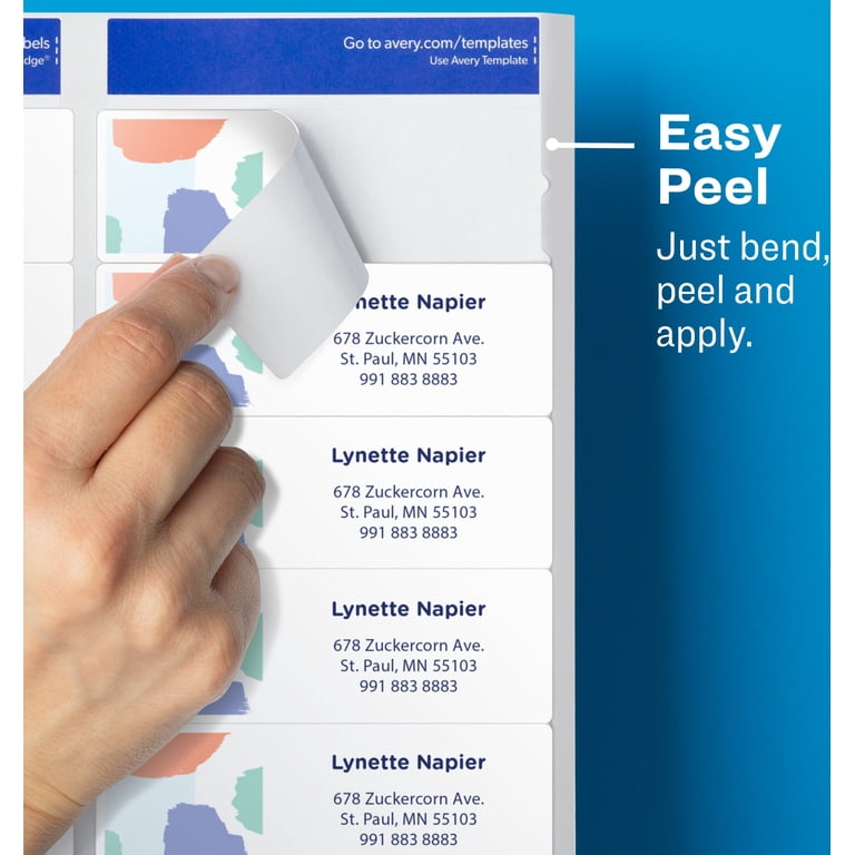 Avery Easy Peel Return Address Labels, Sure Feed, 45% OFF