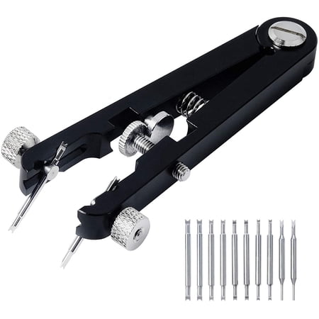 Watch Spring Bar Plier Tool Set with Durable 10 Tips Pins, 6825 Spring ...