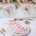 Aesthetic Bows Cloth Napkins Set of 2 Pink Rose Bow Love Bow White ...