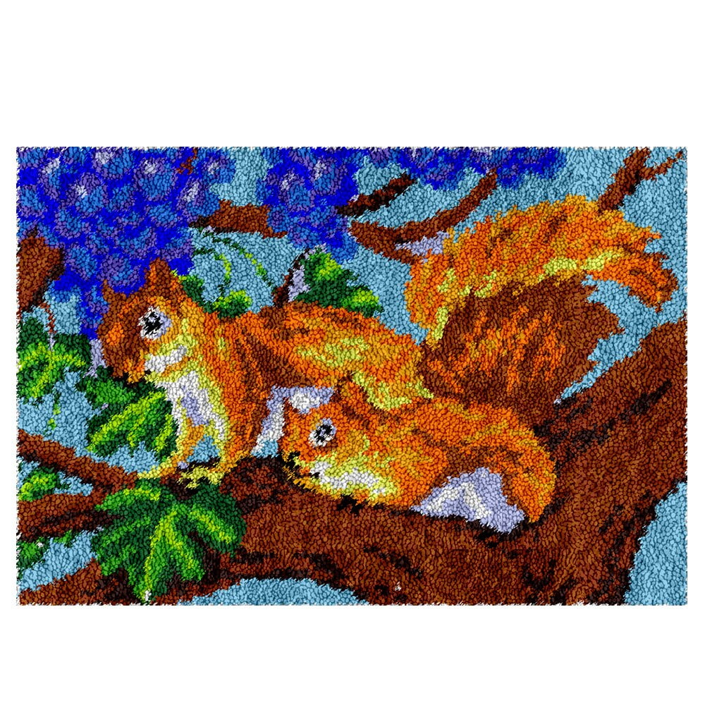 Rug Making Latch Hooking Kit | Squirrels - Walmart.com