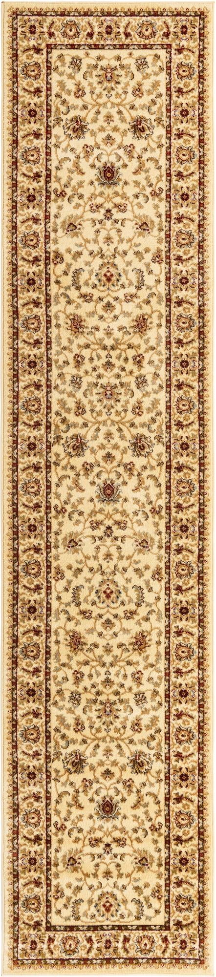 Rugs.com Aditi Collection Rug – 2' 7 x 12' Runner Cream Low Rug Perfect ...