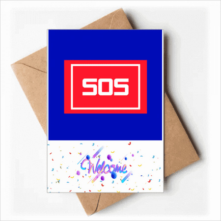 Emergency SOS Poster Art Deco Fashion Welcome Back Greeting Cards ...