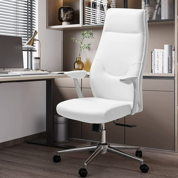 White Office Chair High Back