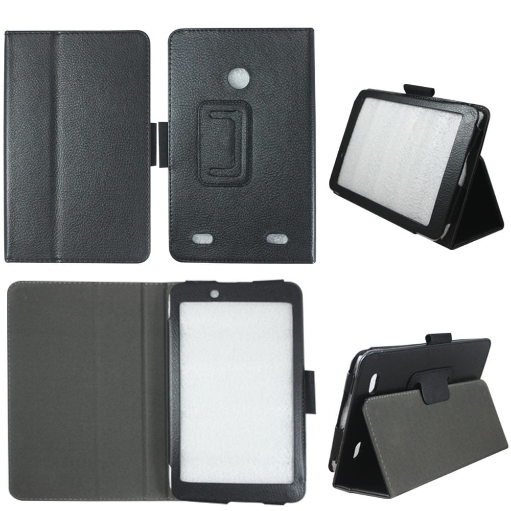 Black LG G Pad 7.0 Folio Case Premium PU Leather with Auto Sleep / Wake ...
