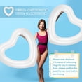 3 Heart White Inflatable Pool Float Swim Tube for Wedding and Beach ...