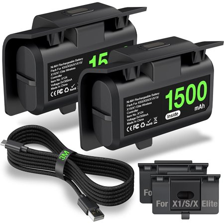 Rechargeable Battery Pack for Xbox One/Xbox Series X|S with 2x1500mAh ...