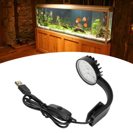 Fish LED Light, White And Blue LEDs Aquarium Light With Clip For ...