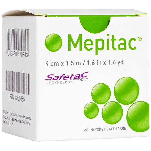 Molynlycke 298400 Mepitac Soft Silicone Tape 1 1/2" x 59" - 1 Roll ...