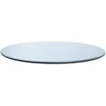 37" Round 3/8" Thick Clear Tempered Glass Table Top with Flat Polished ...