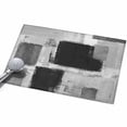 Abstract Color Block Paint Rectangle Rug 2'x3' Black Gray Patchwork ...