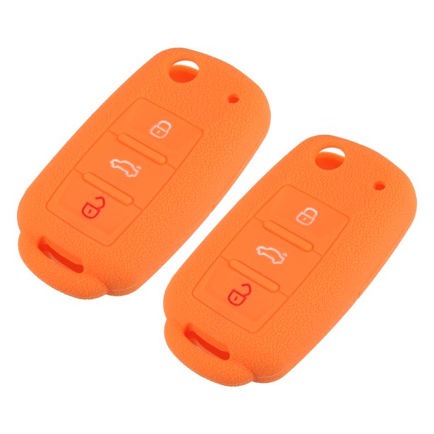 Unique Bargains 2pcs Silicone Key Fob Cover Fit for Volkswagen Jetta ...