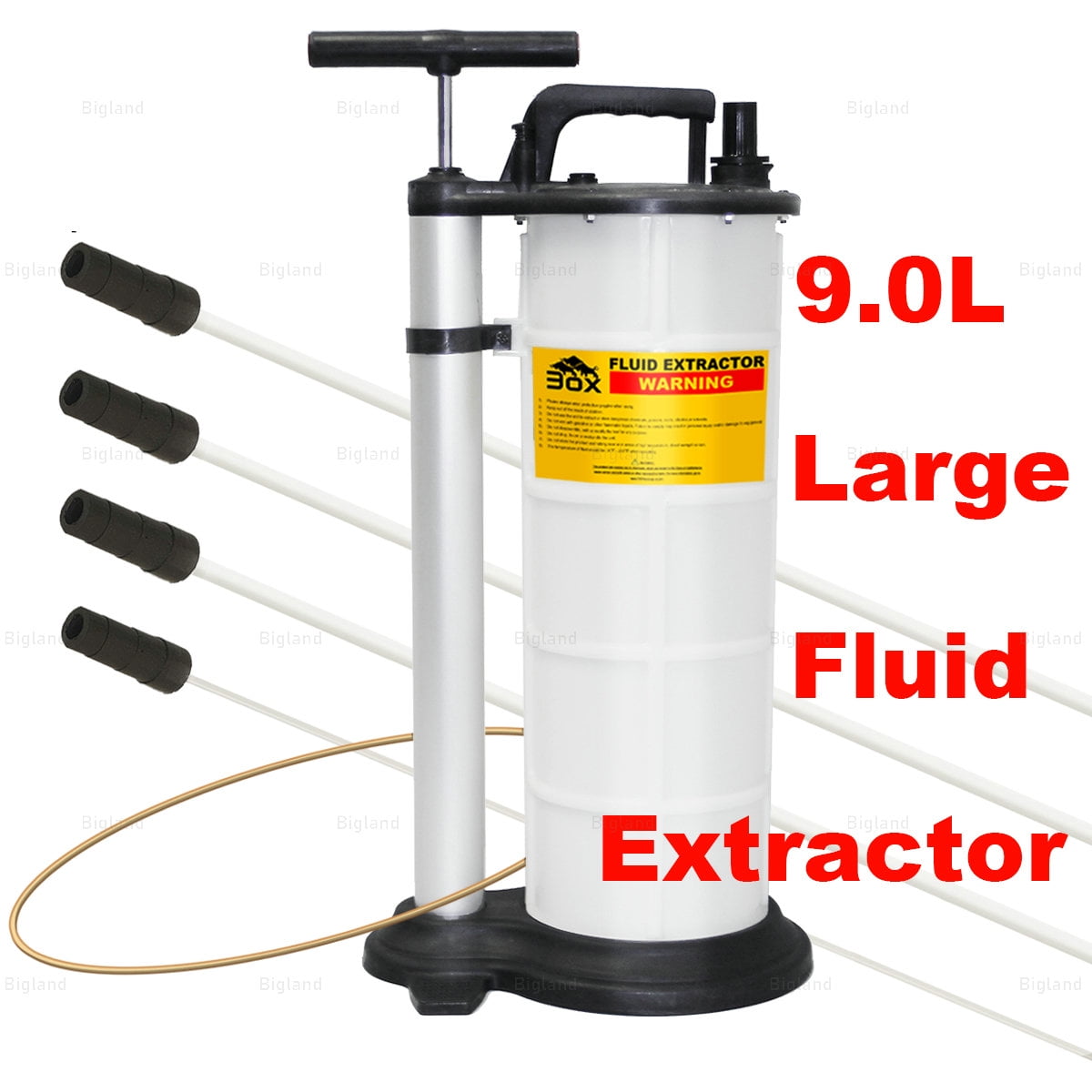 3ox 9 Liter Fluid Extractor for Oil Changer Manual Hand Operated Vacuum ...