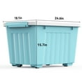 Nazhura BIG TUBS, Blue Plastic Storage Bin, Stackable, Nestable, Secure ...