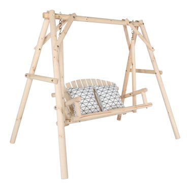 Costway A-Frame Patio Rocking Porch Swing, Three-Seater, Outdoor Garden ...