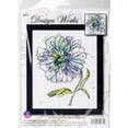 Design Works Counted Cross Stitch Kit 5"X7"-Blue Floral (14 Count ...