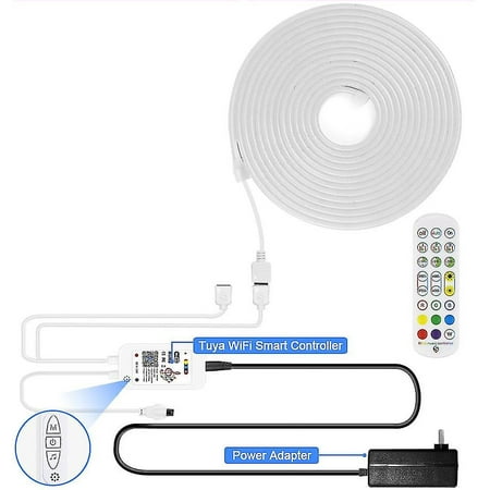 Tuya Smart 12v Led Neon Strip Rgb Waterproof Silicone Light Tape ...