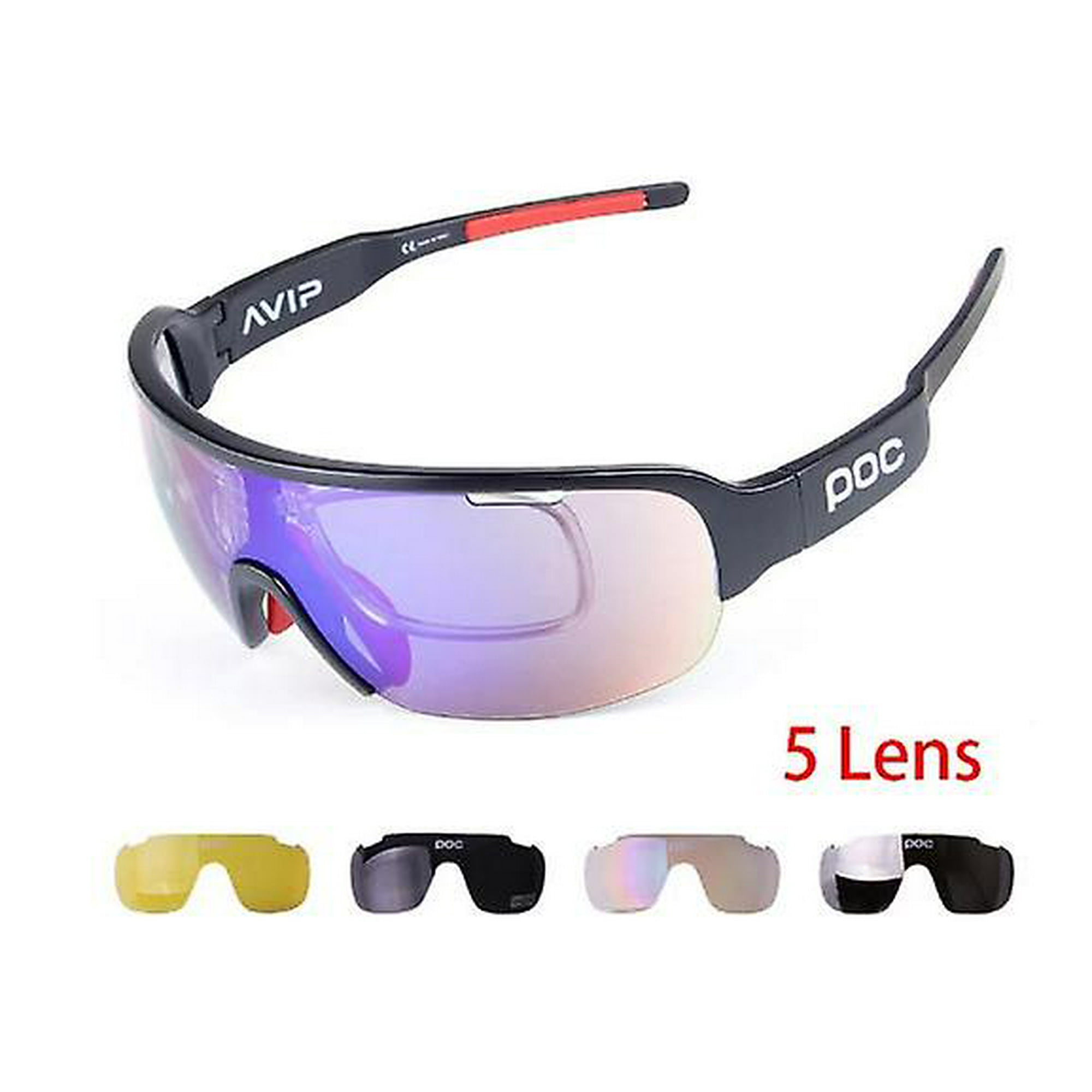 Click here for Subolong Poc 5 Lens Polarized Cycling Sunglasses G... prices