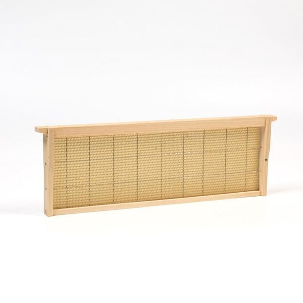 Stoney Acres Beekeeping Beehive Frame, Wired Beeswax Foundation, Medium Assembled, Honey Bee ...
