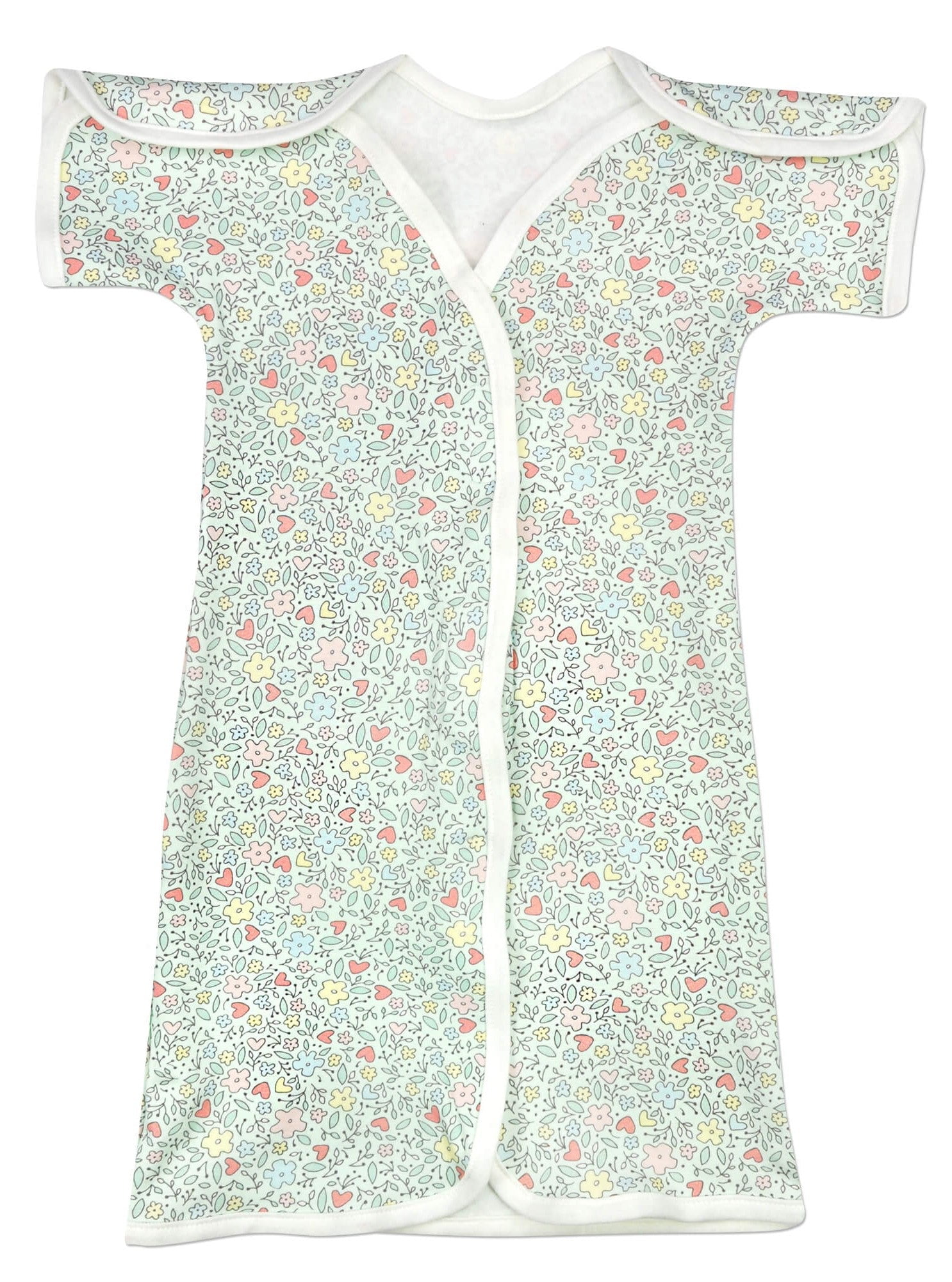 Perfectly Preemie Boy’s & Girl’s Open-Shoulder Bamboo NICU Gown ...