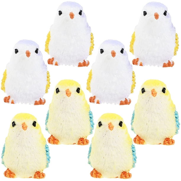 8pcs Mini Bird Figurines Birds Cake Topper Cupcake Topper Miniature ...