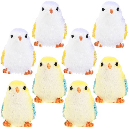 8pcs Mini Bird Figurines Birds Cake Topper Cupcake Topper Miniature ...