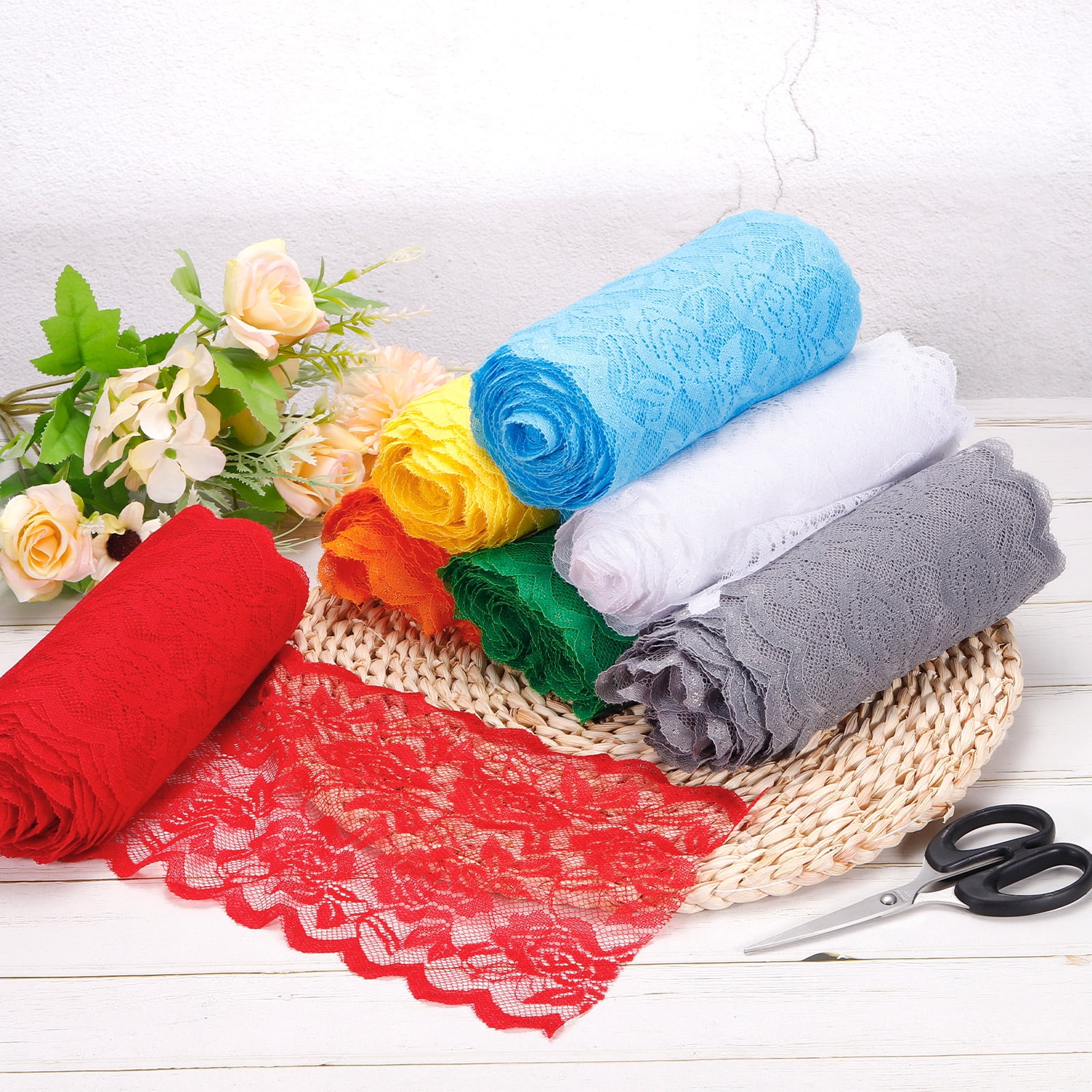 Purple lace ribbon store