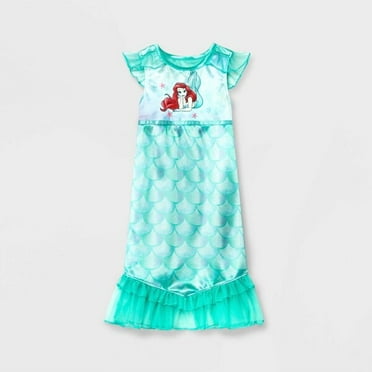 Disney Toddler Girls The Little Mermaid Ariel Aqua Nightgown Sleep ...