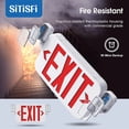 Led Combo Emergency Exit Sign Light with Two Adjustable Head Lights and ...