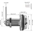 RGRVFD-3 Pack Combination Cabinet Cam Lock with 1-1/8'' Cylinder and ...