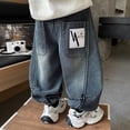 Boys Pants Size 4-5Y Youth Cartoon Print Jeans Loose Wide Leg Casual ...