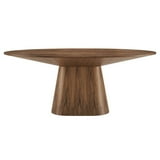75 Inch Dining Table, Walnut, Wood, Oval, Kitchen Cafe Bistro ...
