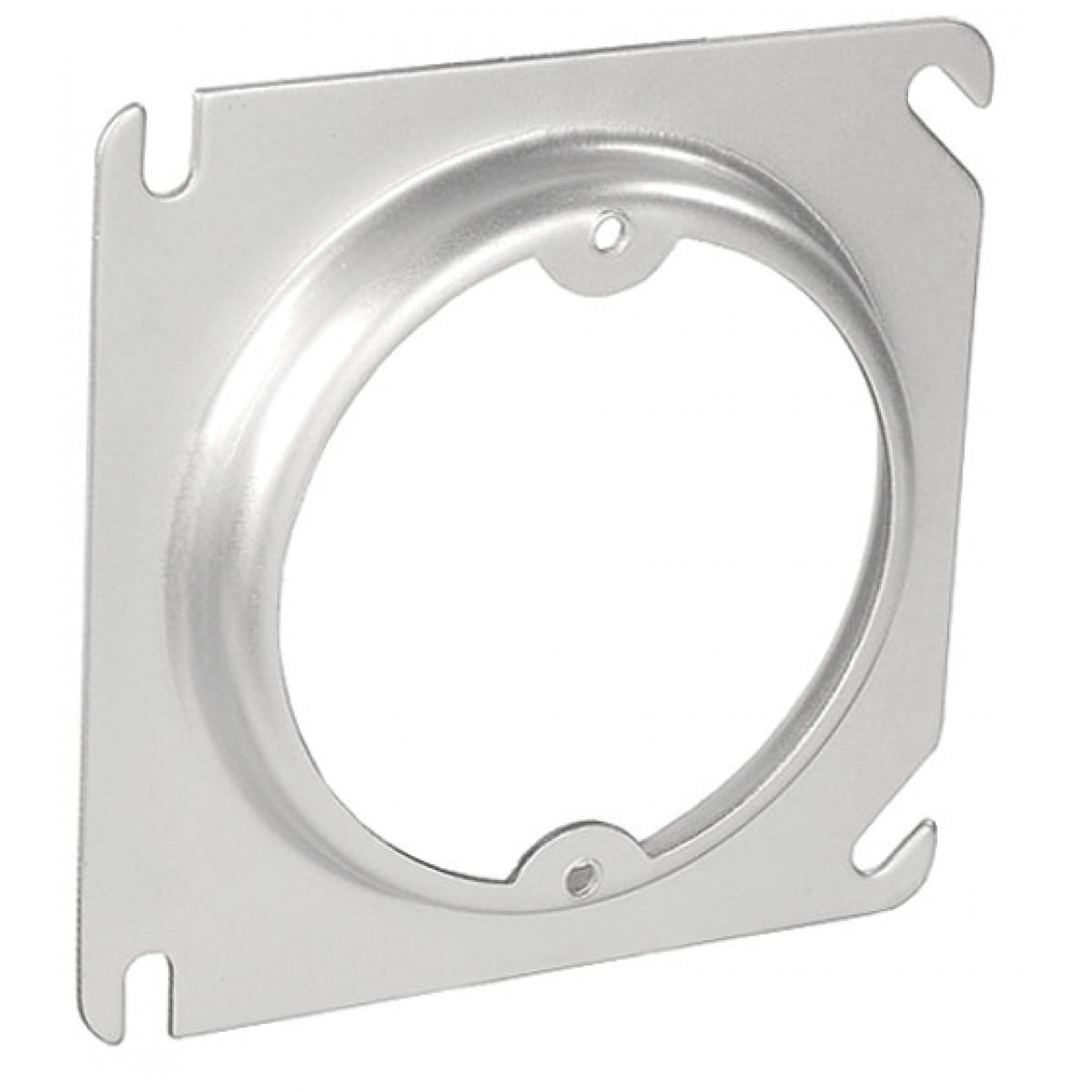 5 Pcs, 4" Square to Round Device Ring, 1/2 In. Raised, .0625 Galvanized ...